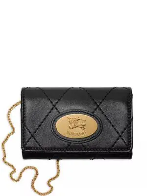 Burberry Quilted Chain Card Holder - Black