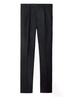 Burberry Pleated Flannel Trousers - Grey
