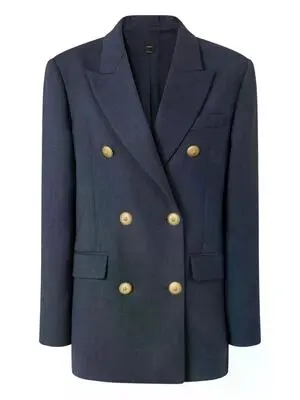 Pinko Double-breasted Blazer With Gold-tone Buttons