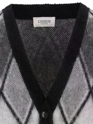 LANEUS Diamond-pattern Cardigan