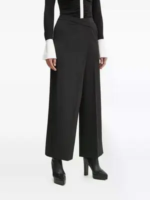 Karl Lagerfeld Wrap-front Wide-leg Pants