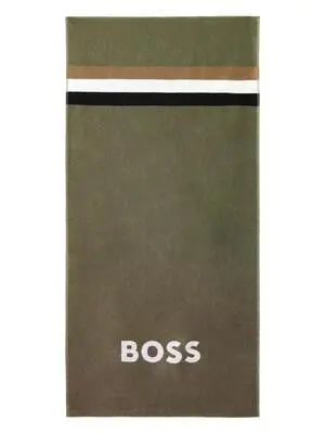 BOSS Logo-embroidered Beach Towel - Green