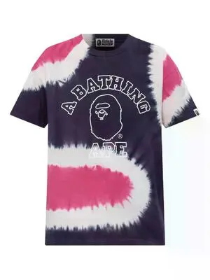 A BATHING APE Tie-dye Logo T-shirt - Blue