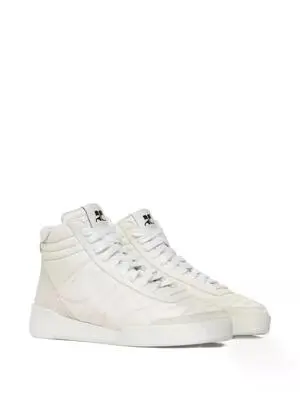 COURREGES Padded Leather High-top Sneakers