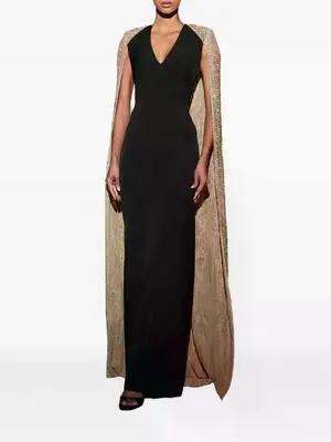 Rhea Costa V Neck Evening Dresses