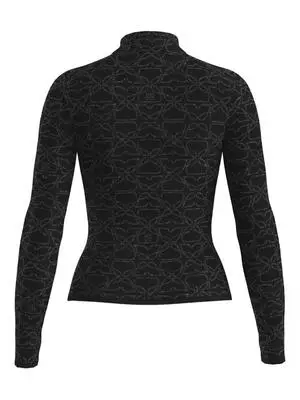 Hugo Floral-pattern Turtleneck Top