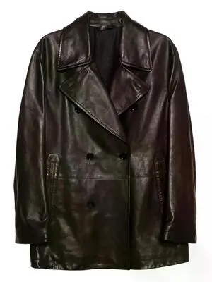 Brioni Double-breasted Leather Jacket