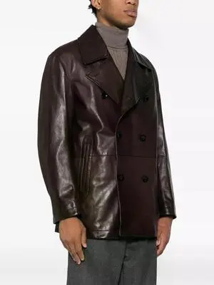 Brioni Double-breasted Leather Jacket