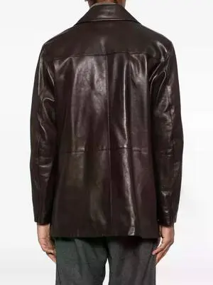 Brioni Double-breasted Leather Jacket