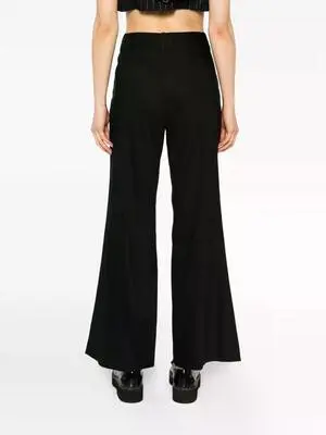 Alice + Olivia Pinstripe Wide-leg Trousers - Black