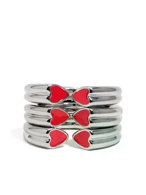 Bimba Y Lola Heart-detail Multi-ring - Silver