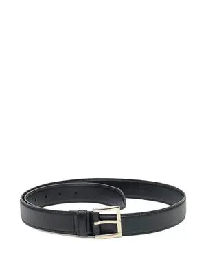 ORTIGNI Leather Buckle Belt - Black