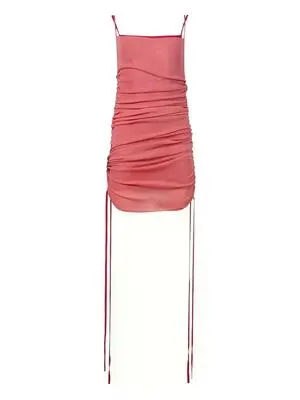 DION LEE Ribbed Drawstring Dress
