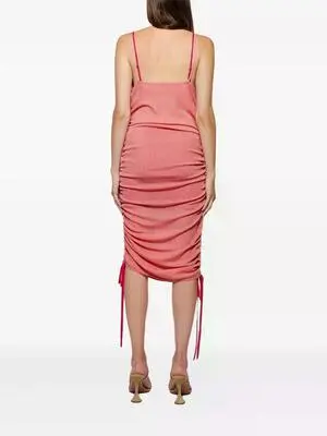 DION LEE Ribbed Drawstring Dress