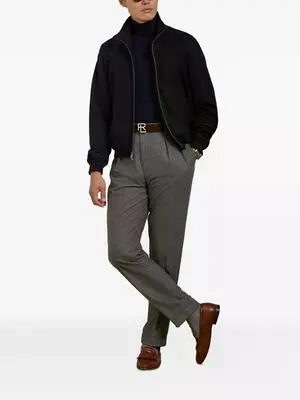 Ralph Lauren Purple Label Zipped Bomber Jacket - Blue