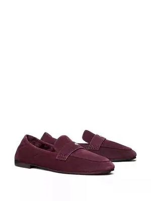 Tory Burch Logo-plaque Suede Loafers