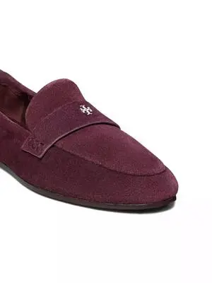 Tory Burch Logo-plaque Suede Loafers