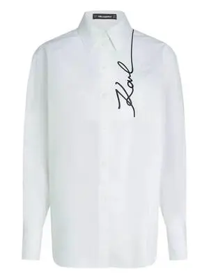 Karl Lagerfeld Embroidered Shirts For Women