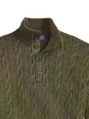 Ralph Lauren Purple Label Cable-knit High-neck Sweater - Brown