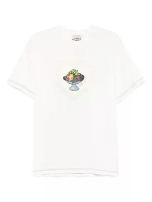 ALEMAIS Printed Short-sleeve T-shirt - White