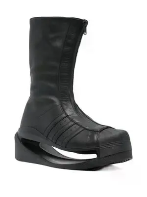 Y3 Adidas Zip-front Platform Boots