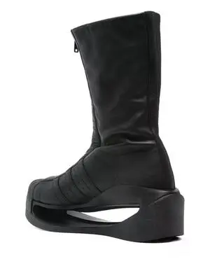Y3 Adidas Zip-front Platform Boots