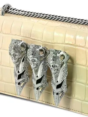 Philipp Plein Crocodile-print Claw Clutch