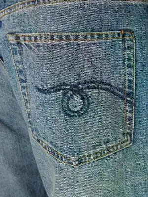 R13 Embroidered-pocket Jeans