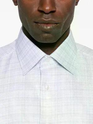 Brioni Checked Long-sleeved Shirt