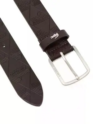 Lacoste Monogram Leather Belt