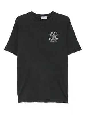 FAMILY FIRST Slogan-print T-shirt - Grey