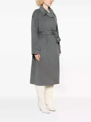 GLOX Belted Long-sleeve Coat