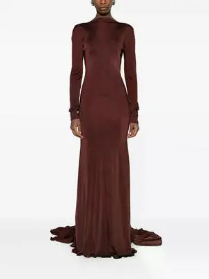 David Koma Long-sleeve Open-back Dress