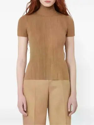 Max Mara Ribbed Turtleneck Top