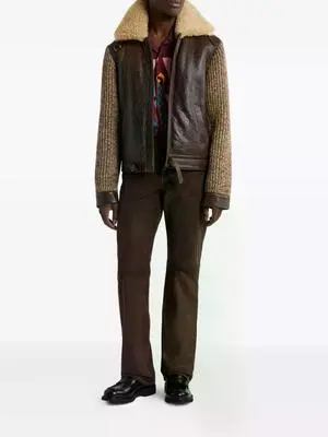 Etro Shearling Knit-sleeve Jacket