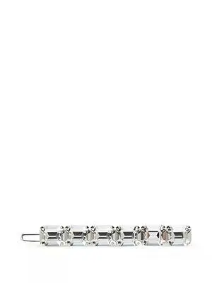 MAISON MICHEL Crystal-embellished Hair Clip - Silver