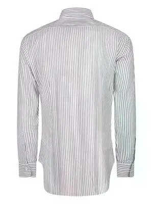 BARBA NAPOLI Striped Cotton Shirt - White