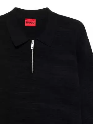 Hugo Polo-collar Zip-front Sweater
