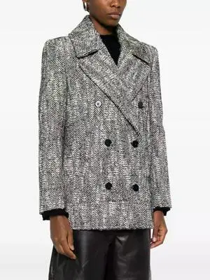 Patrizia Pepe Herringbone Double-breasted Coat