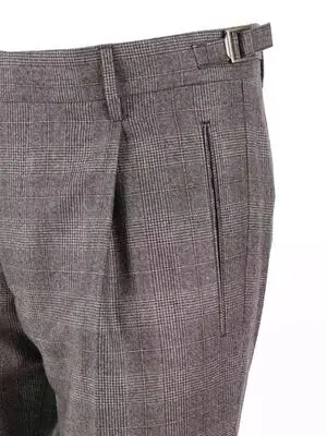 BERWICH Pleated Checked Trousers