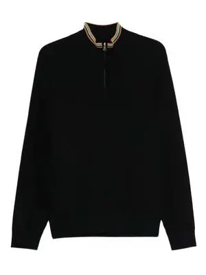 Paul Smith Ribbed Zip-neck Sweater