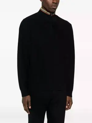 Paul Smith Ribbed Zip-neck Sweater