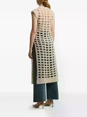 Peserico Grid-pattern Sleeveless Top