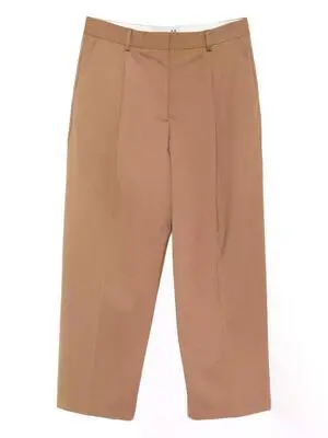 THE M Pleated-front Cropped Pants