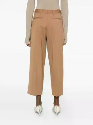 THE M Pleated-front Cropped Pants