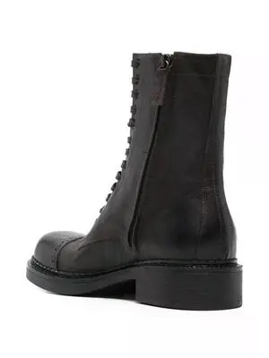 P.a.r.o.s.h Perforated Leather Lace-up Boots