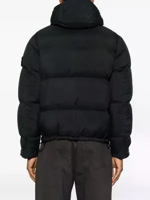 Stone Island Hooded Quilted Puffer Jacket - Black