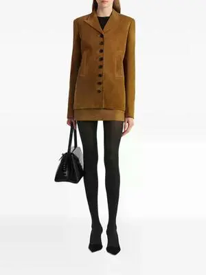 Khaite Jett Suede Mini Skirt - Brown