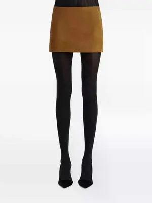 Khaite Jett Suede Mini Skirt - Brown