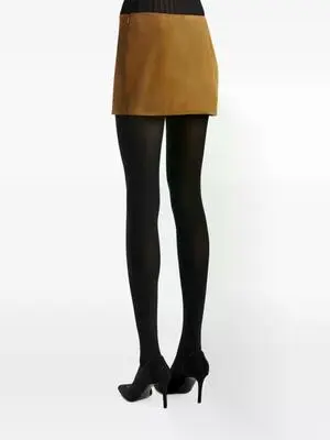 Khaite Jett Suede Mini Skirt - Brown